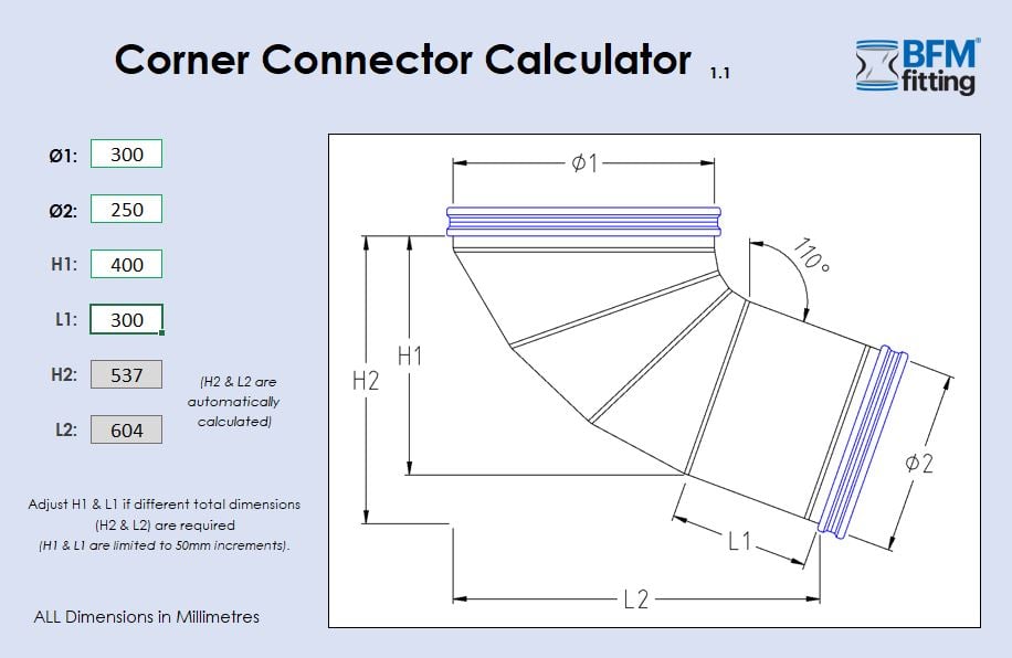 Seeflex 060E Corner Connector | BFM® fitting